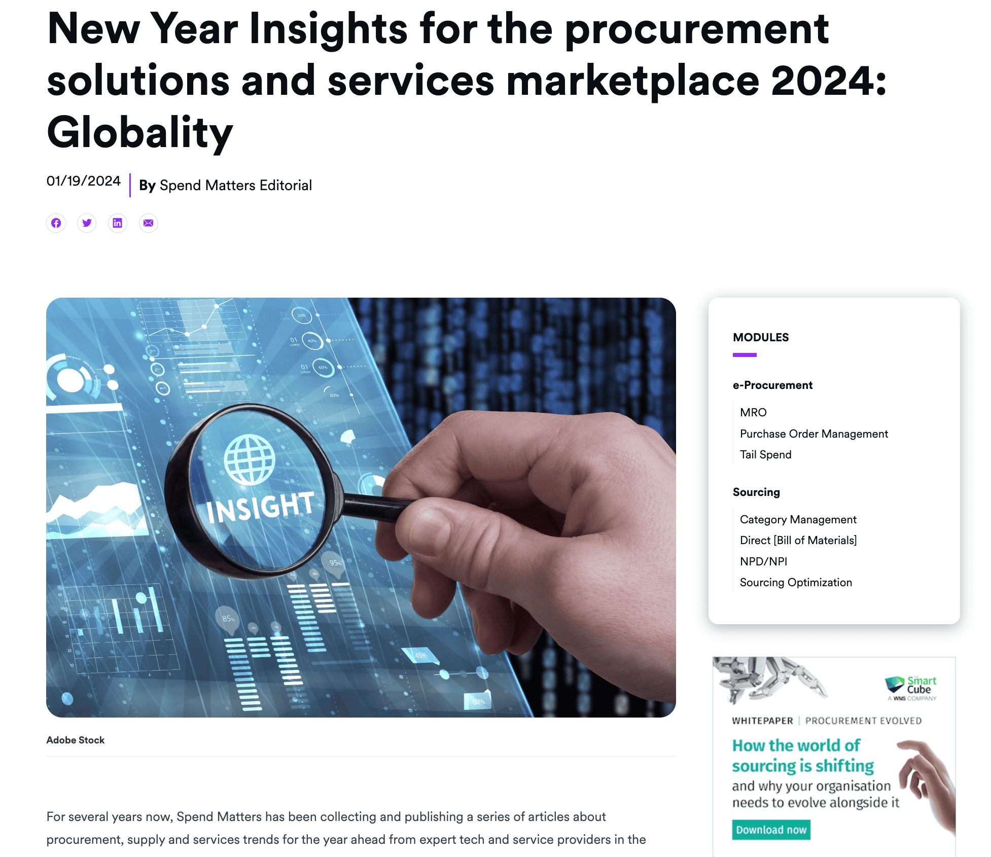 [Spend Matters] Insights for the procurement solutions and services ...