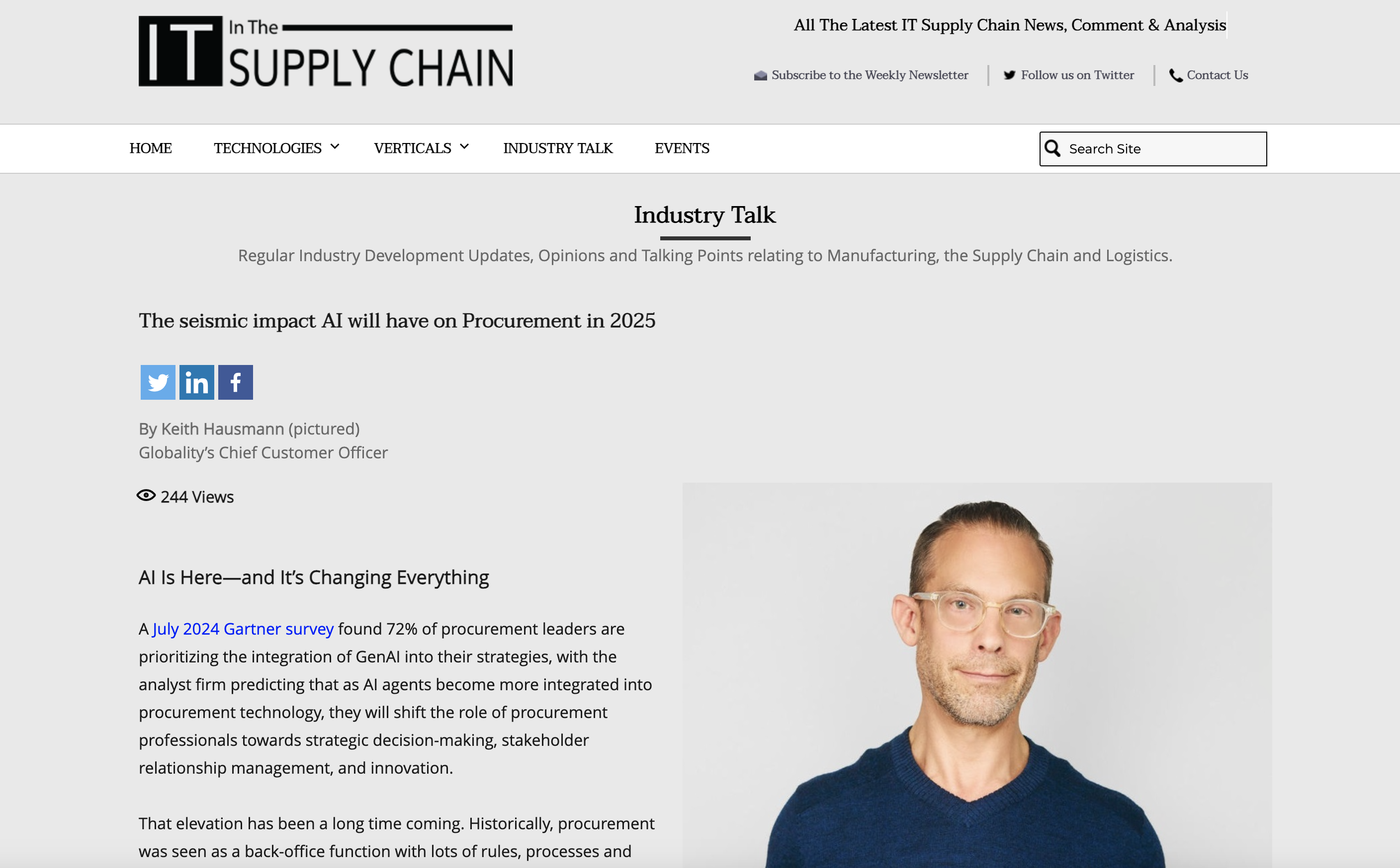 [IT Supply Chain] The Seismic Impact AI will have on Procurement in 2025