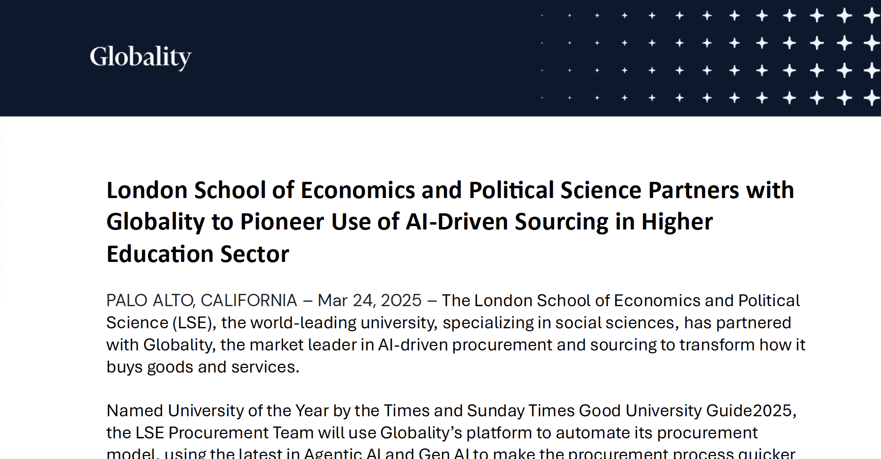 London School of Economics and Political Science Partners with ...
